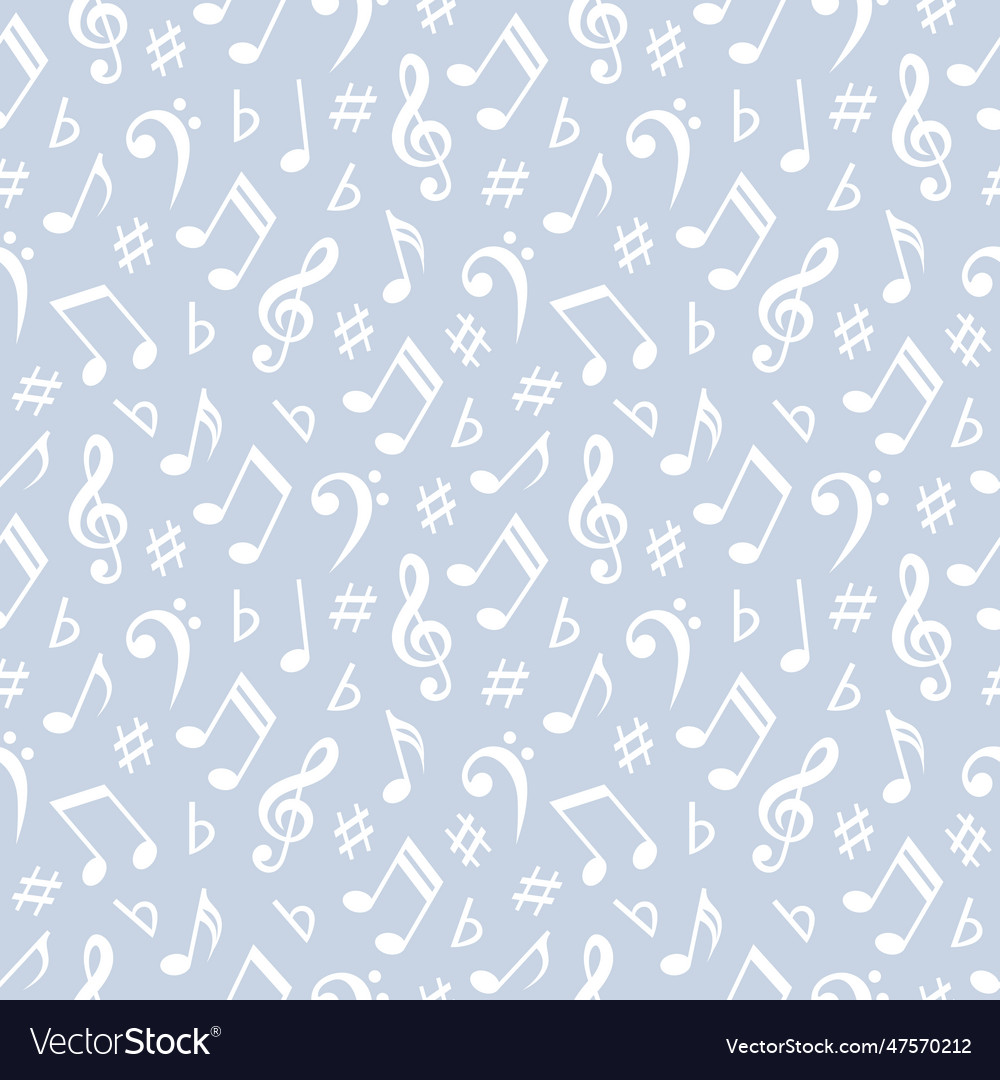 Seamless pattern with musical notes Royalty Free Vector