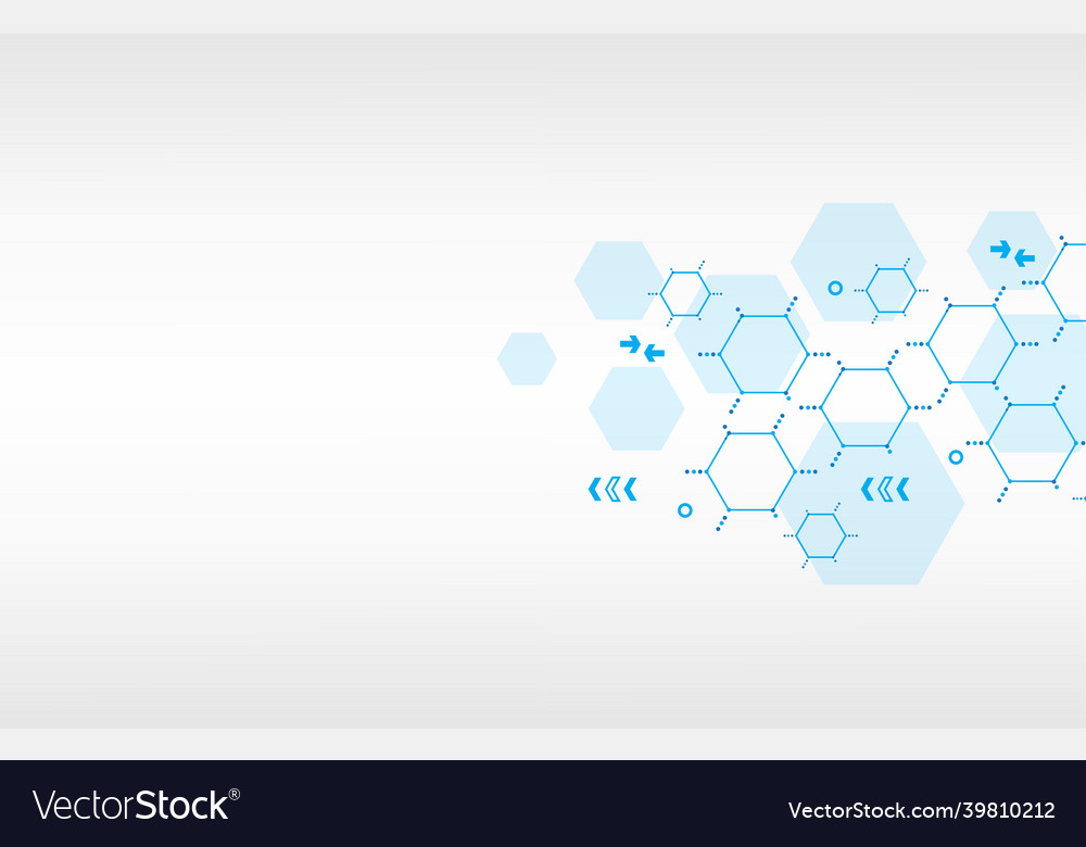 Technology geometric hexagon pattern Royalty Free Vector