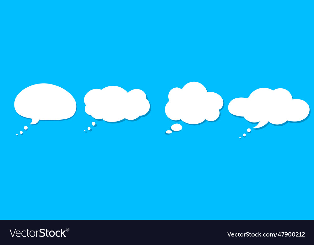 Thought bubbles think empty cloud Royalty Free Vector Image