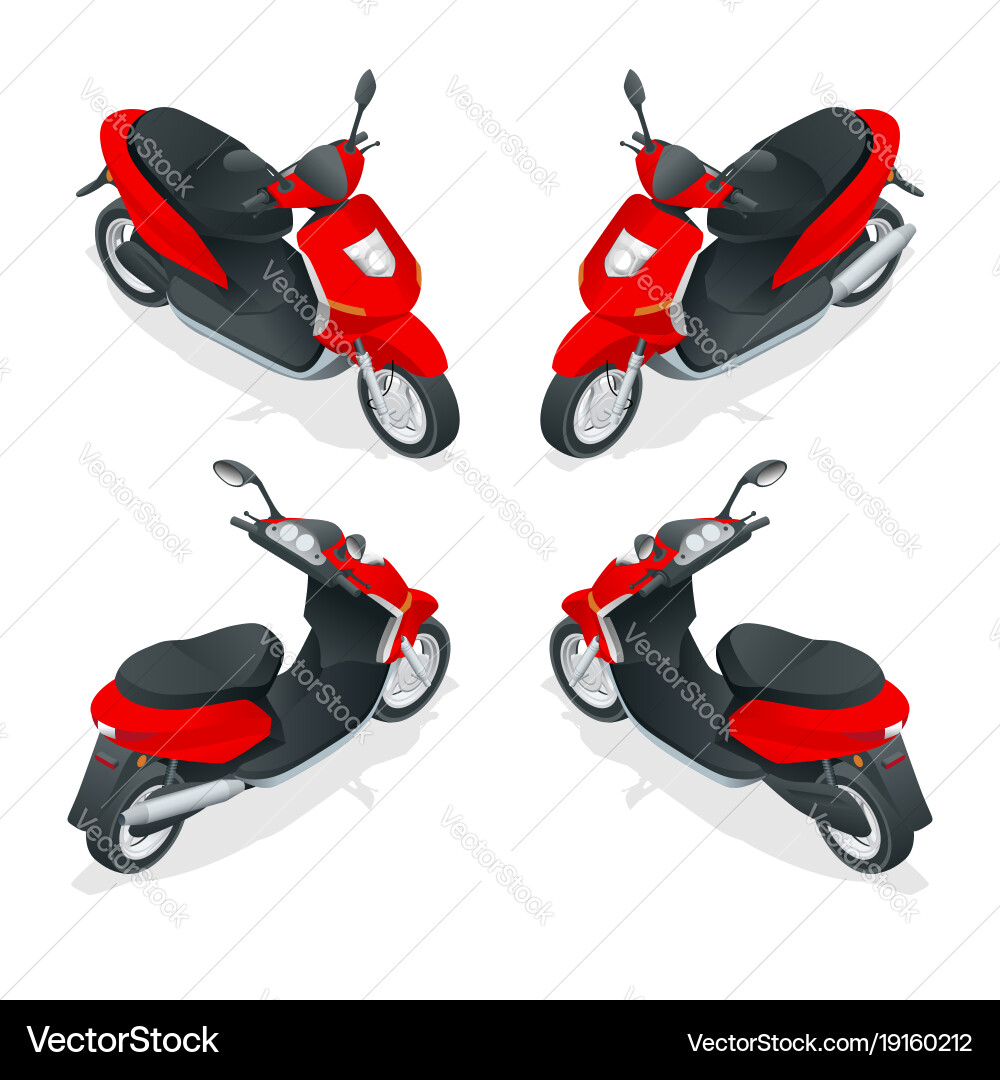 Trendy electric scooter isolated on white Vector Image