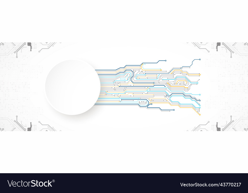 Abstract technology circuit board communication Vector Image