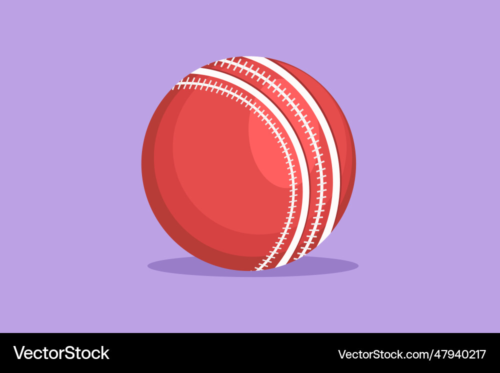 Character flat drawing red traditional cricket Vector Image