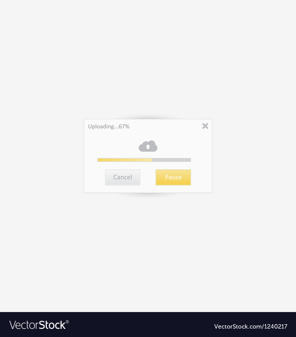 Cloud uploading ui Royalty Free Vector Image - VectorStock Cloud uploading ui Royalty Free Vector Image - VectorStock
