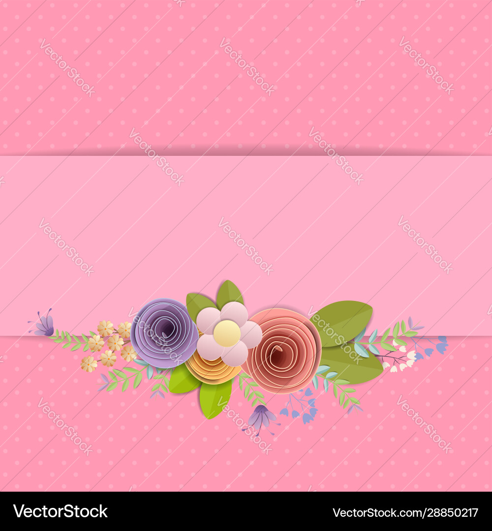 Design craft paper flowers Royalty Free Vector Image