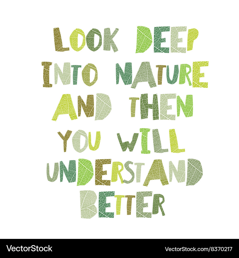 Earth day quotes inspirational look deep Vector Image