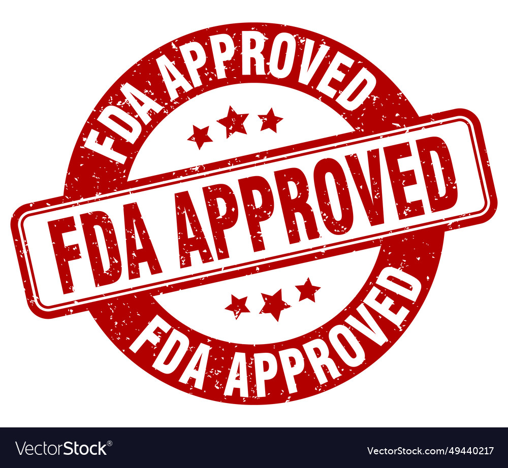 Fda approved stamp fda approved label round Vector Image Fda approved stamp fda approved label round Vector Image