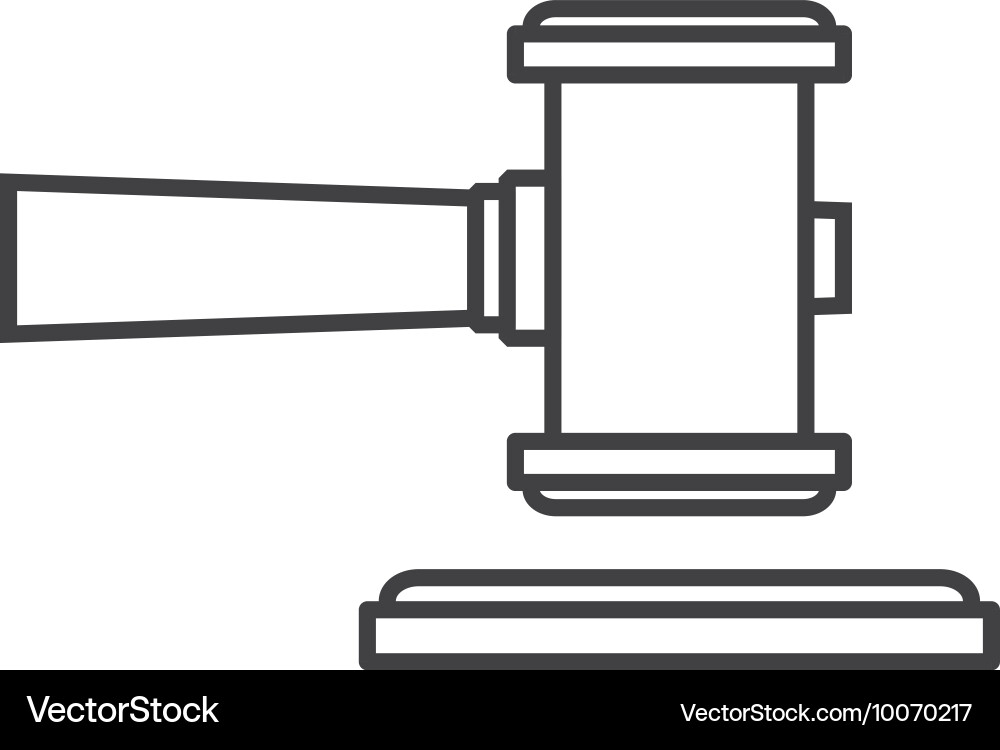 Hammer wood gavel icon Royalty Free Vector Image