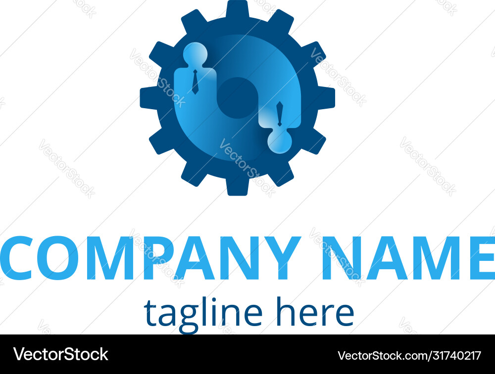 Hr company logo template - human resources Vector Image