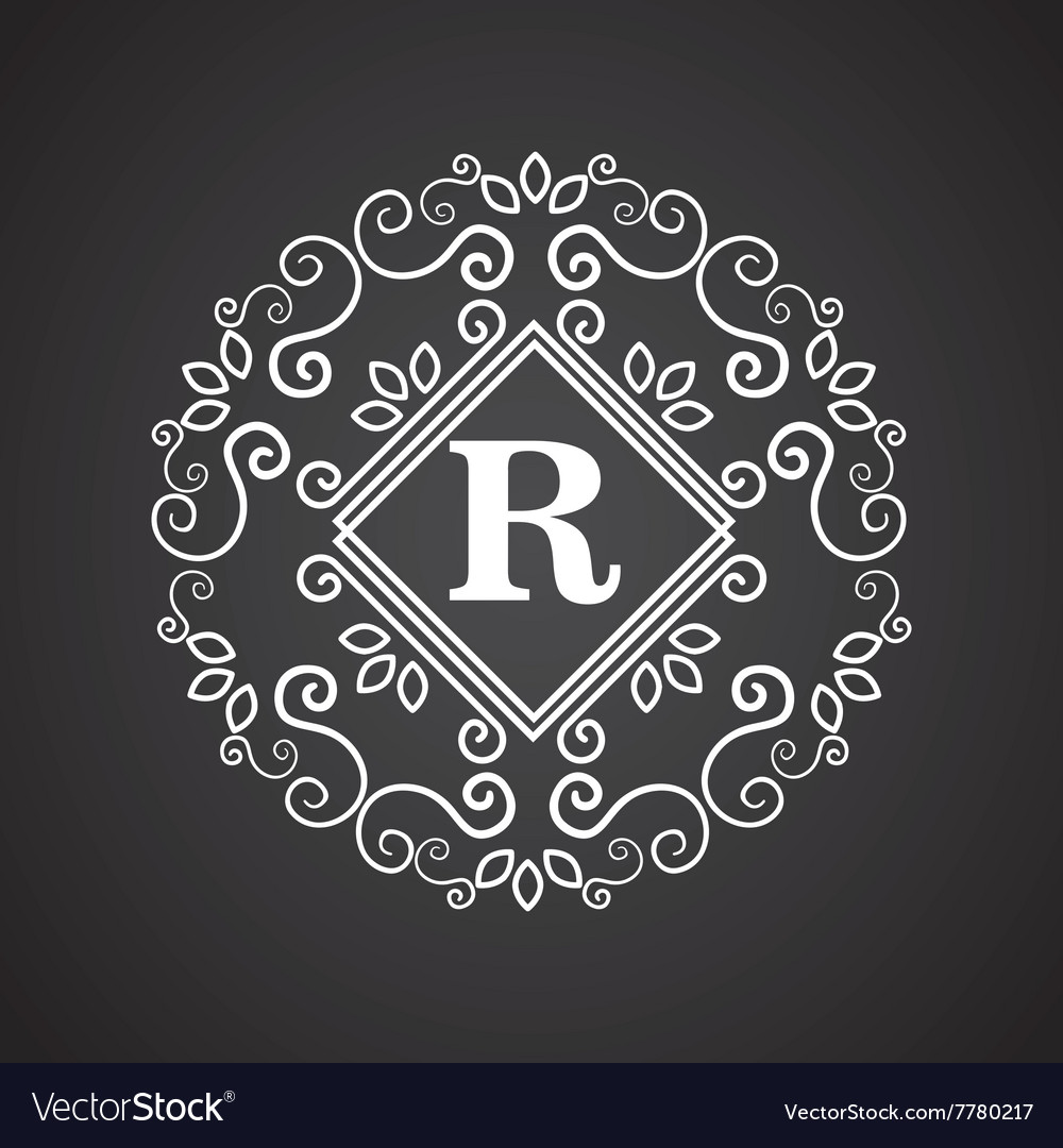 Monogram background design Royalty Free Vector Image