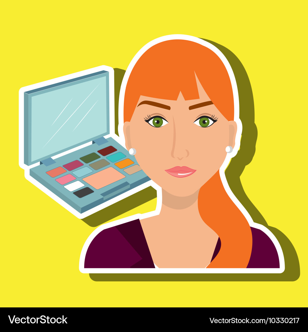 Woman make up cosmetic Royalty Free Vector Image
