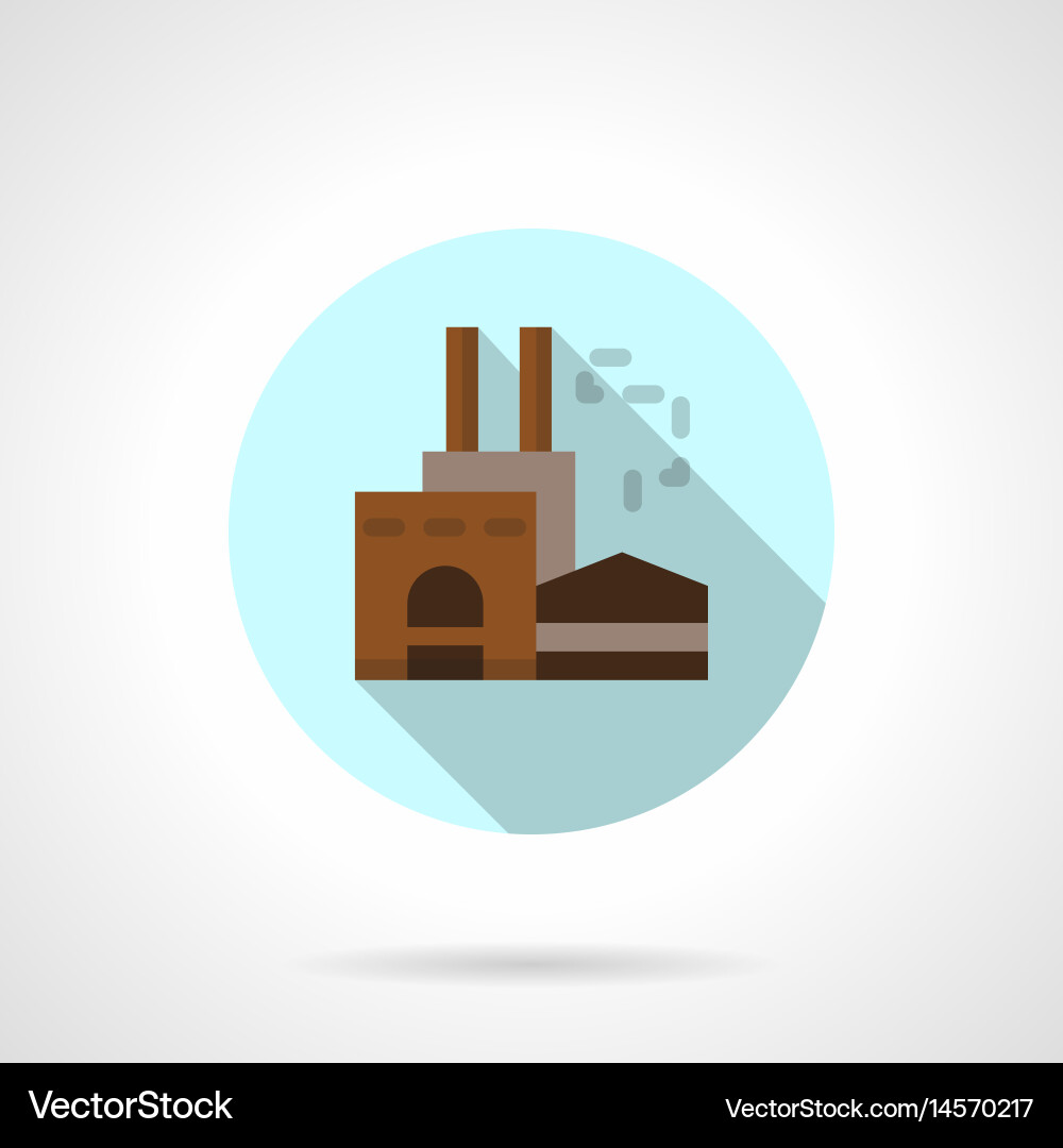 Woodworking factory flat round icon Royalty Free Vector