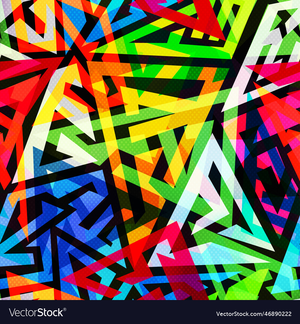 Abstract colored geometric seamless pattern Vector Image