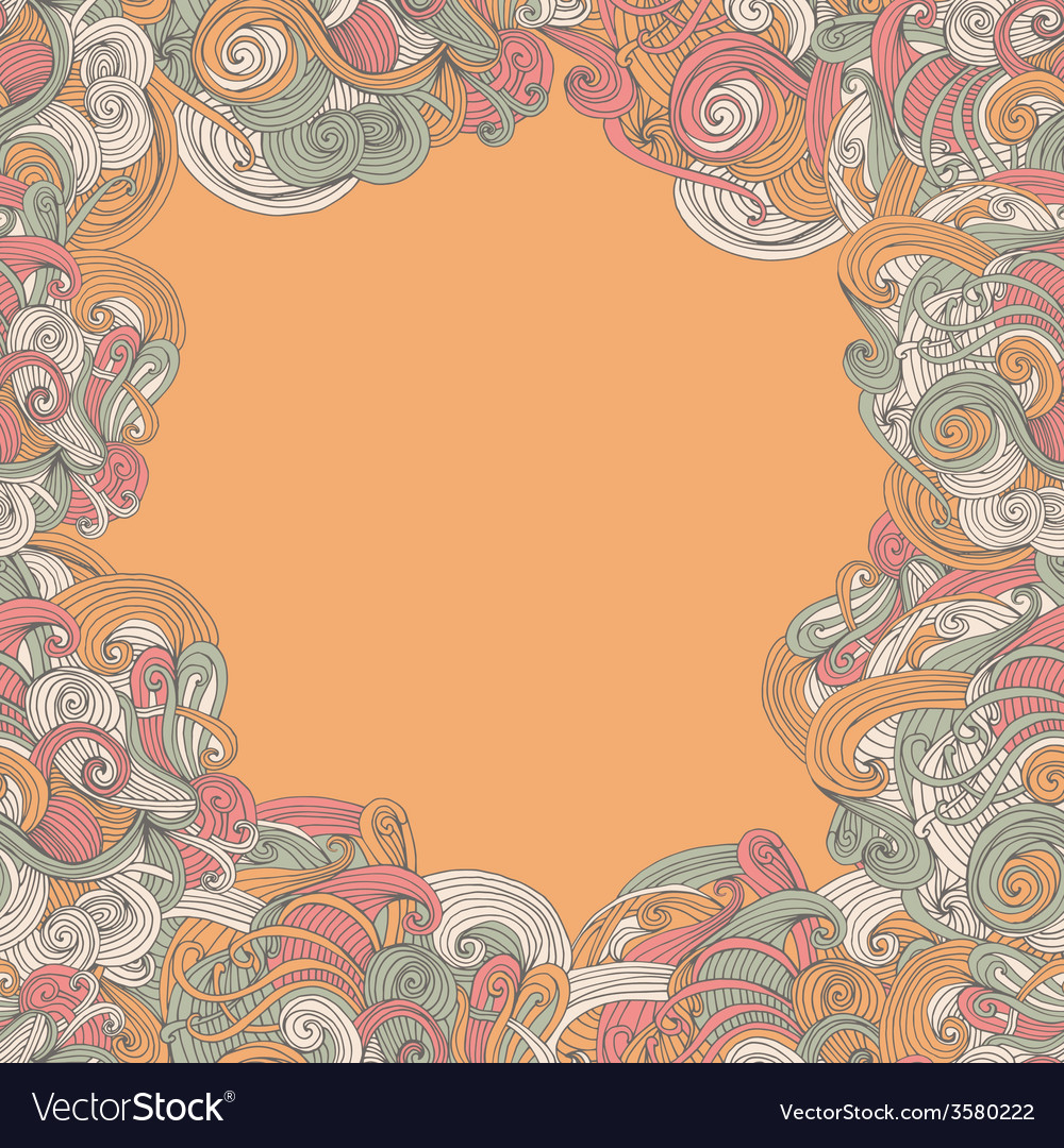 Abstract seamless hand-drawn frame Royalty Free Vector Image