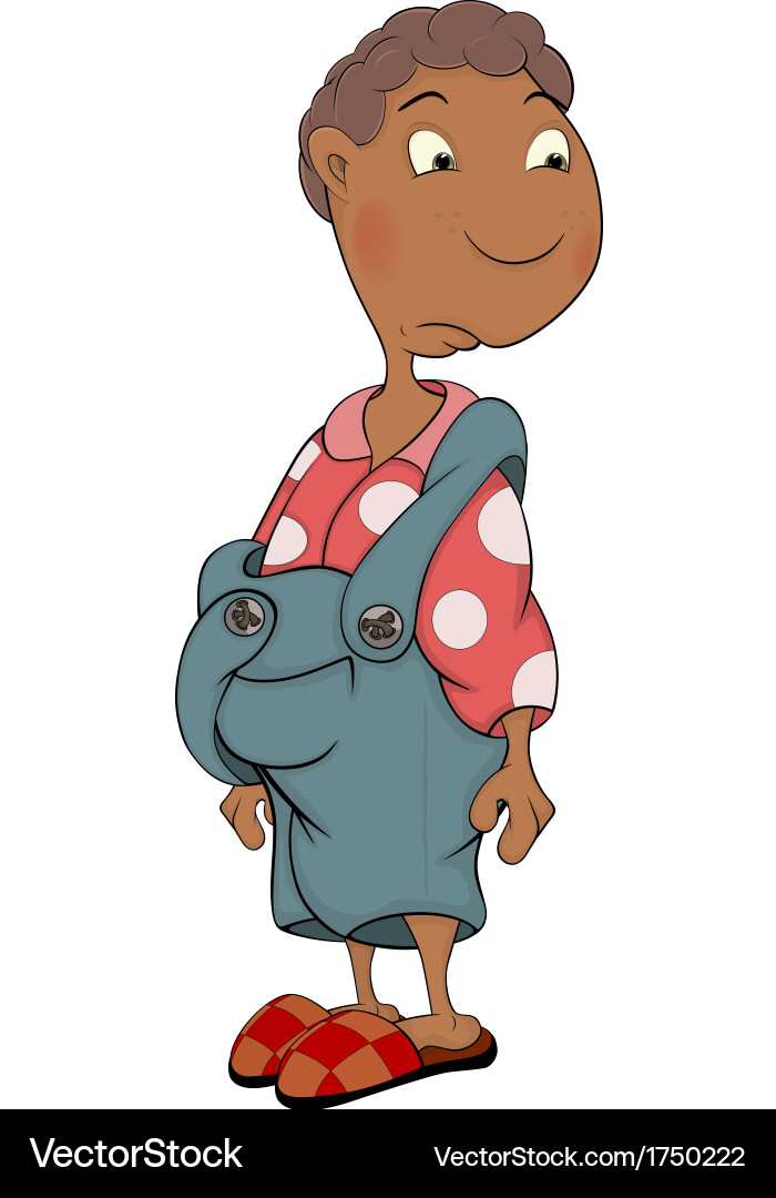 African American boy Cartoon Royalty Free Vector Image