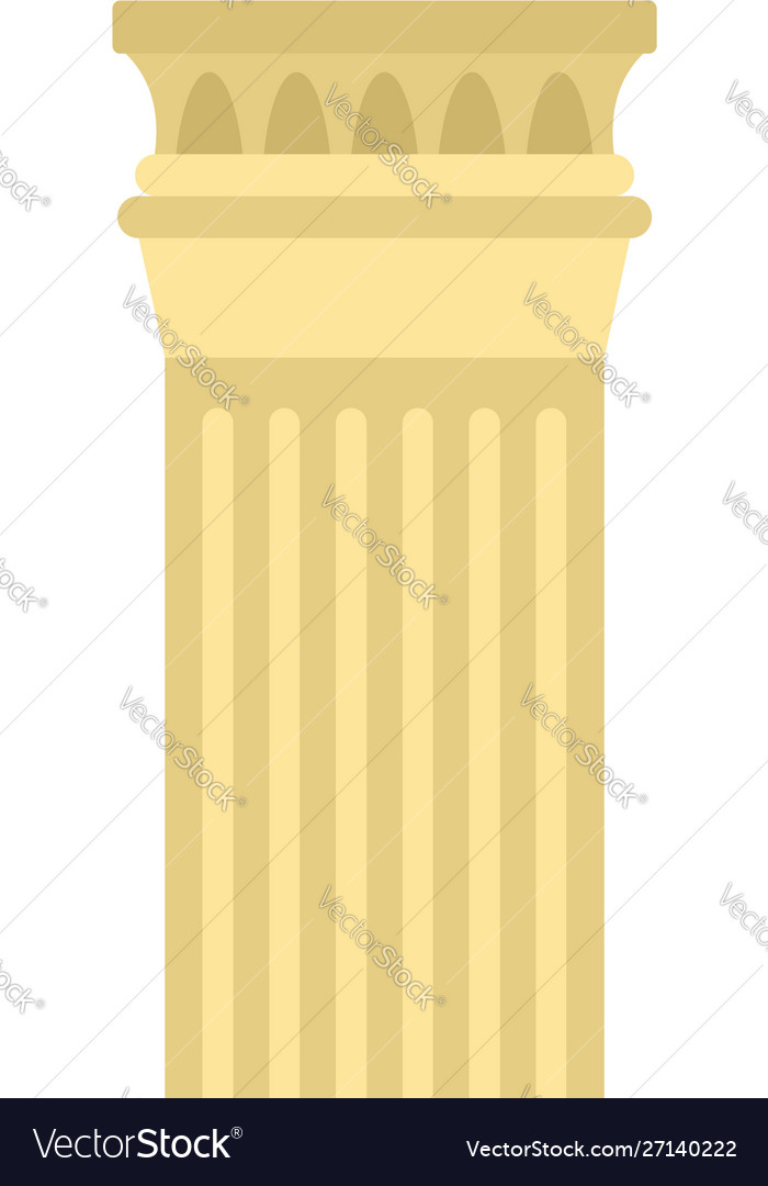 Column icon flat style Royalty Free Vector Image