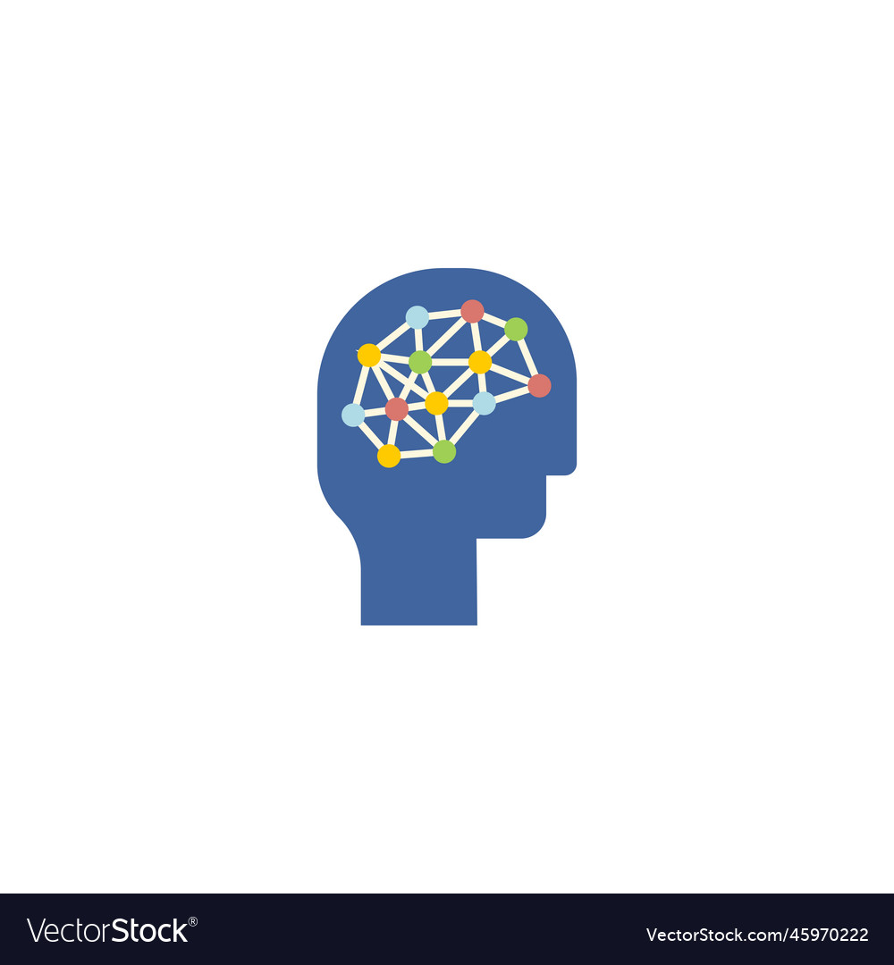 Deep learning creative icon from artificial Vector Image