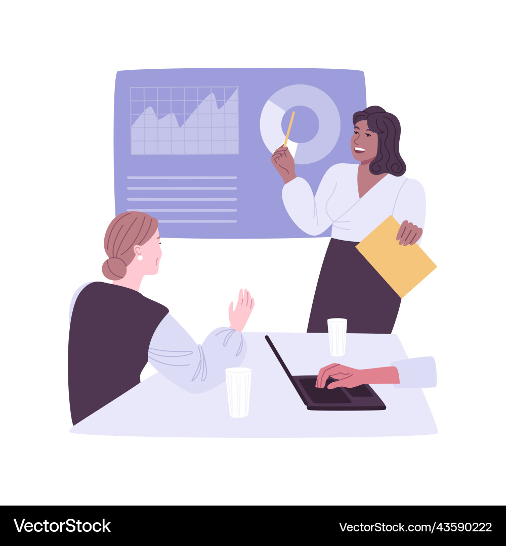 Finance manager isolated cartoon Royalty Free Vector Image