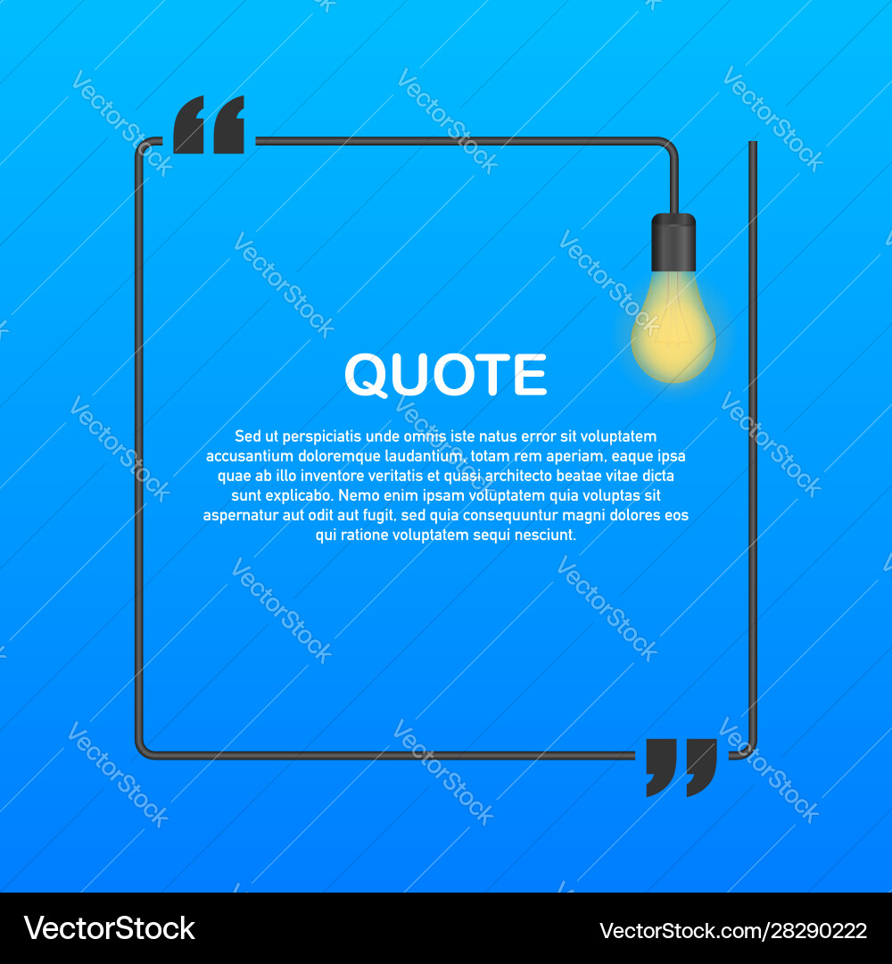 Idea quote with light bulb with gears stock Vector Image