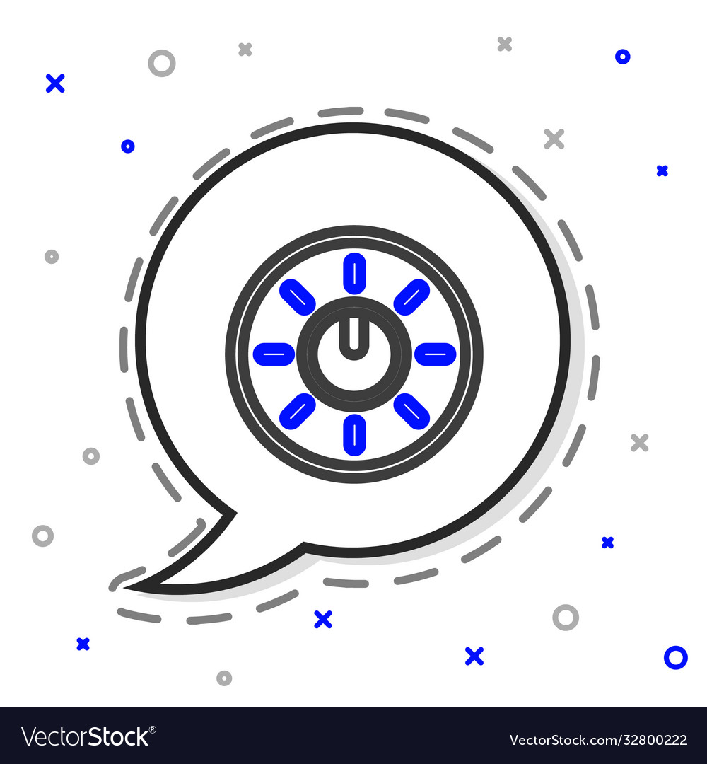 Line dial knob level technology settings icon Vector Image Line dial knob level technology settings icon Vector Image