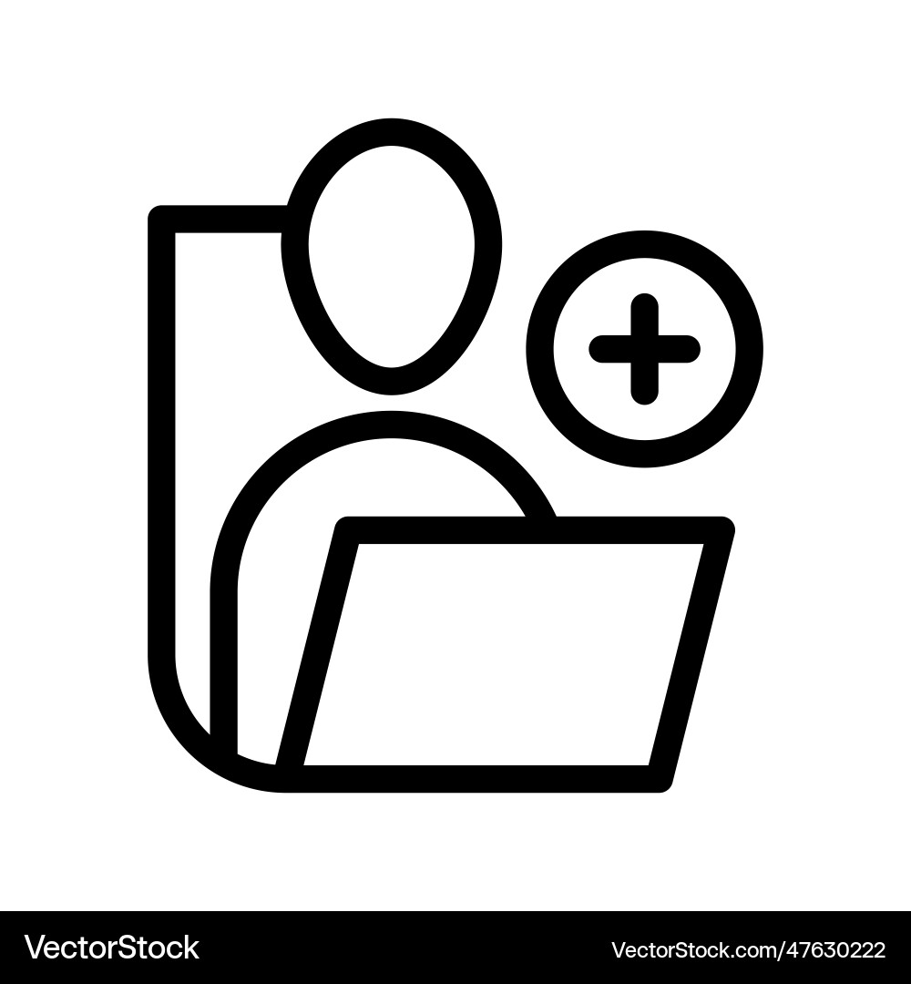 Open account isolated sign symbol icon suitable Vector Image