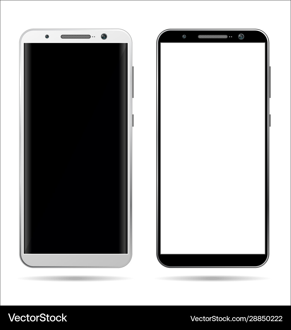 Realistic smartphone with blank screen isolated Vector Image