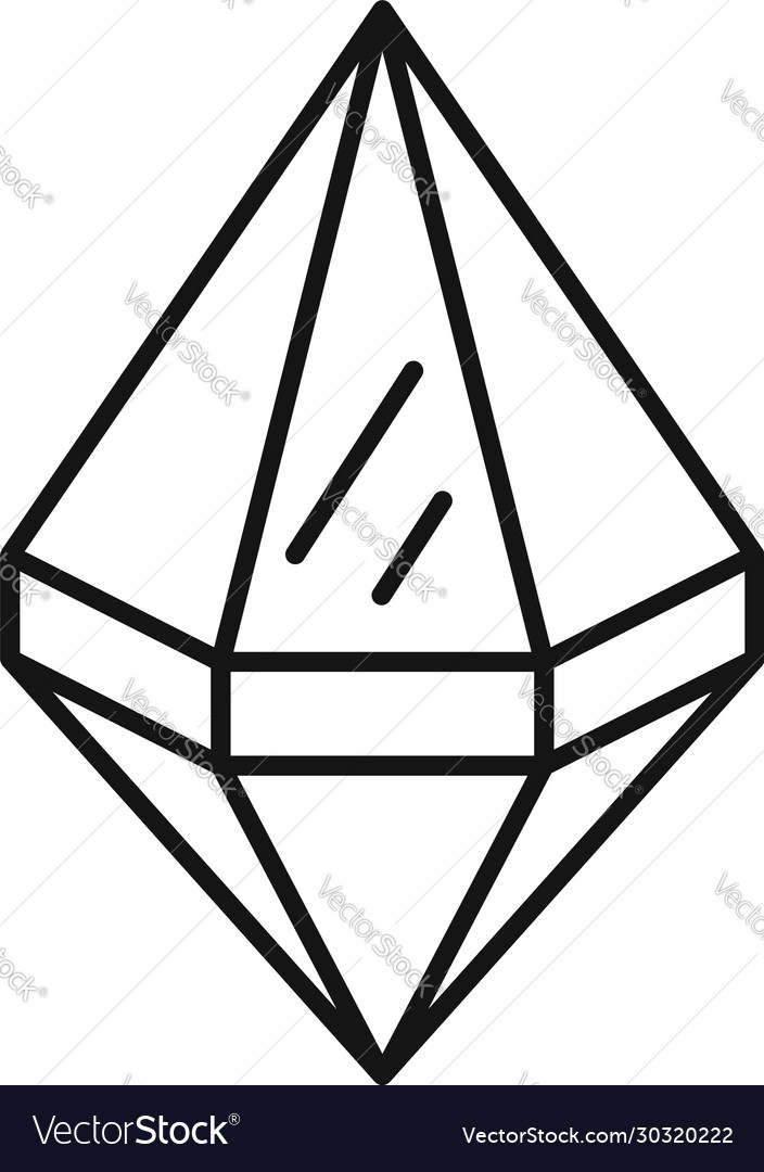 Ruby icon outline style Royalty Free Vector Image