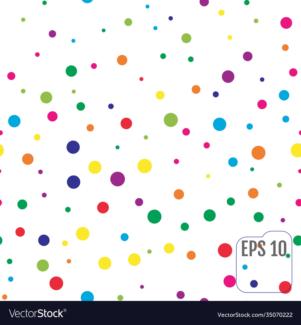 Seamless pattern with colorful polka dots Vector Image