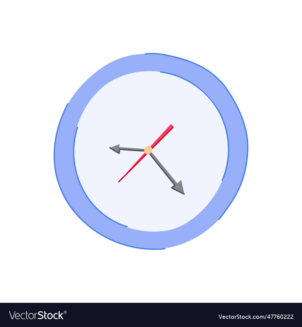 Second wall clock cartoon Royalty Free Vector Image