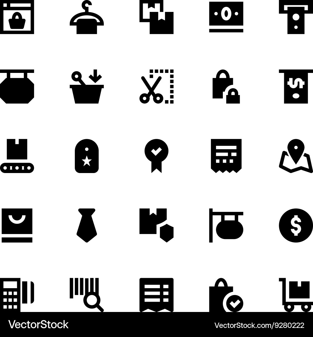 Shopping and Retail Icons 2 Royalty Free Vector Image