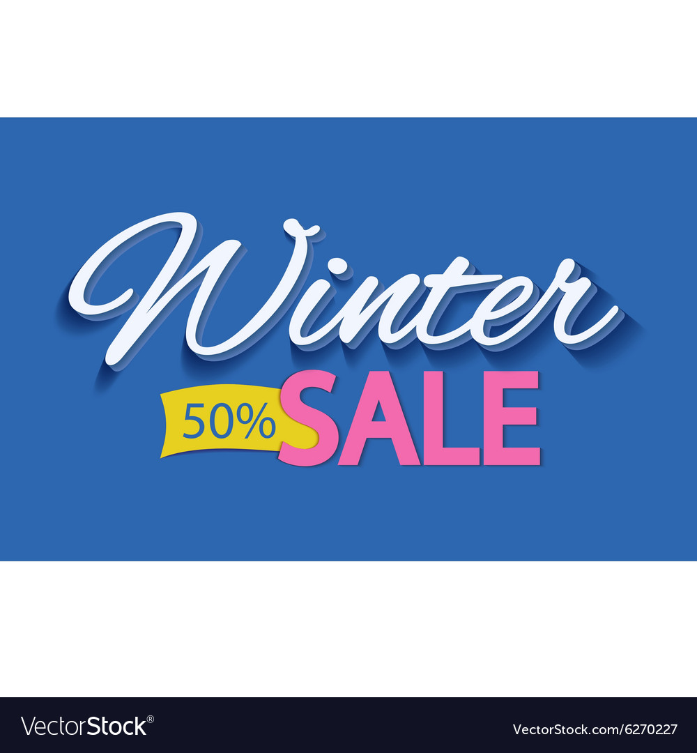 Advertise with winter discounts Royalty Free Vector Image