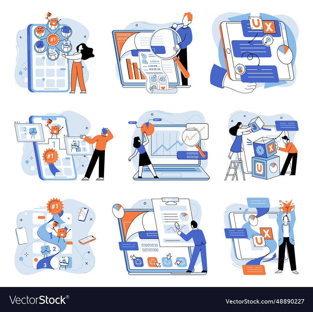 Application Testing Metaphor App Test Royalty Free Vector