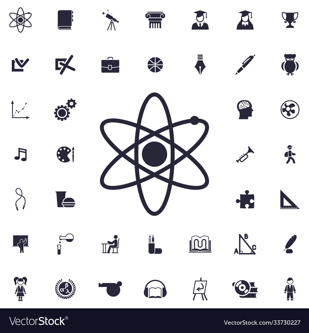 Atom icon Royalty Free Vector Image - VectorStock