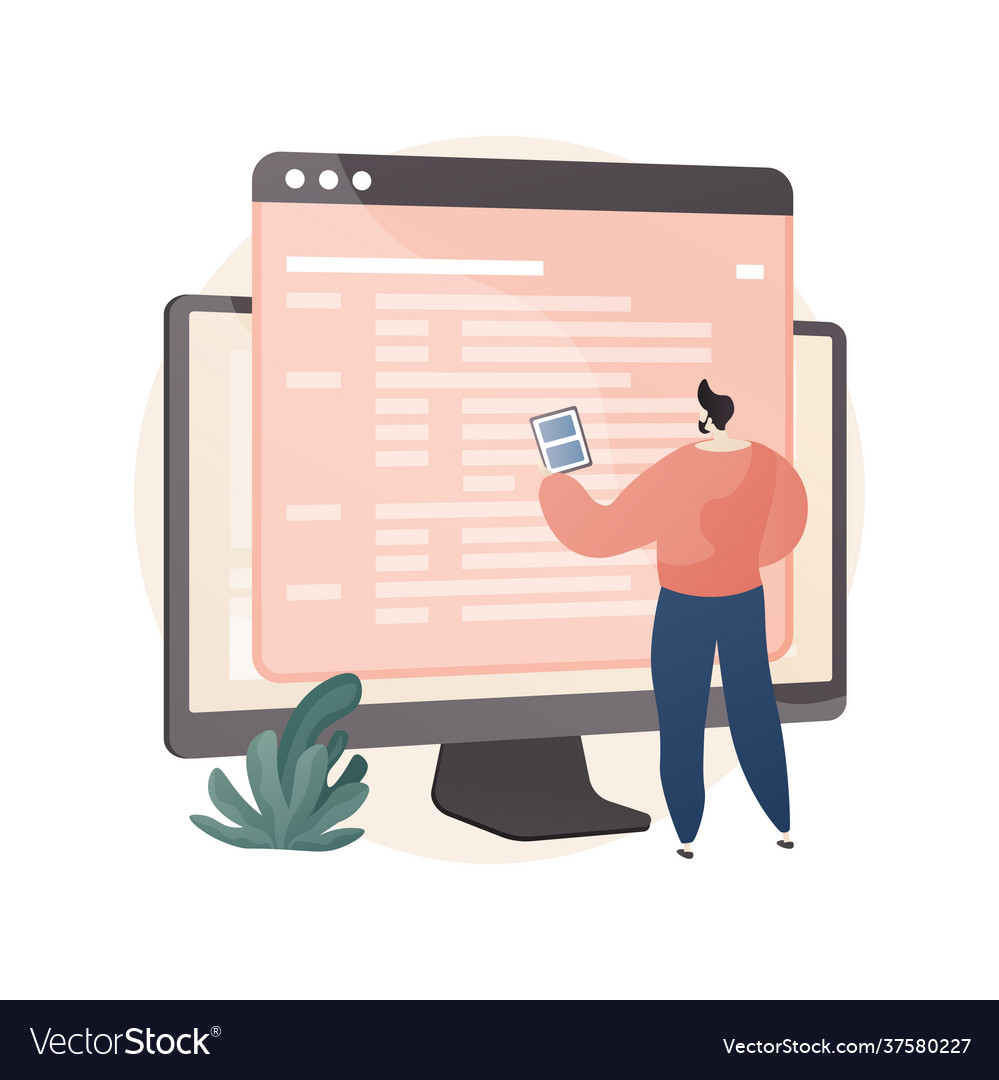 Cms development abstract concept Royalty Free Vector Image Cms development abstract concept Royalty Free Vector Image