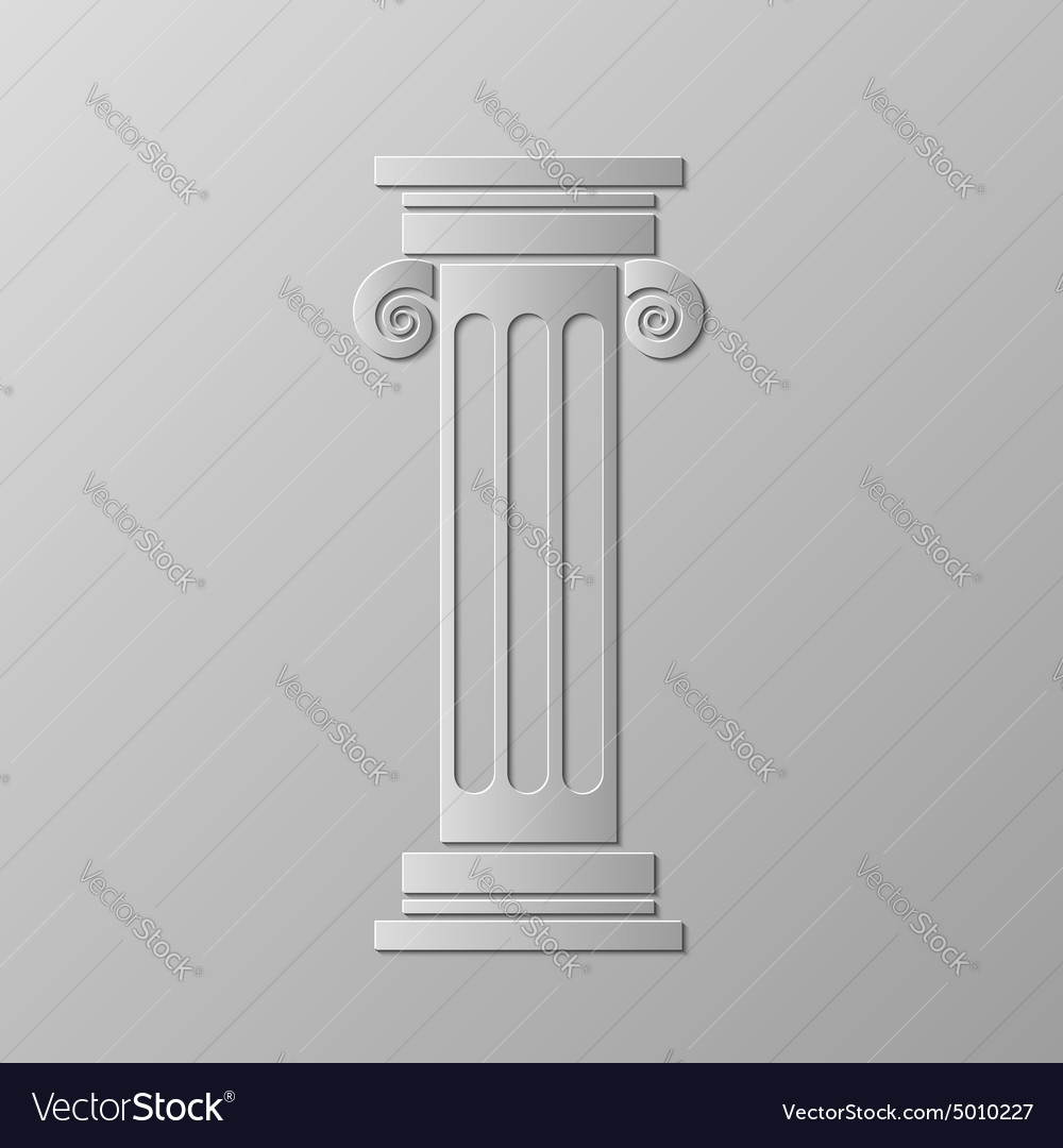 Greek column Royalty Free Vector Image - VectorStock
