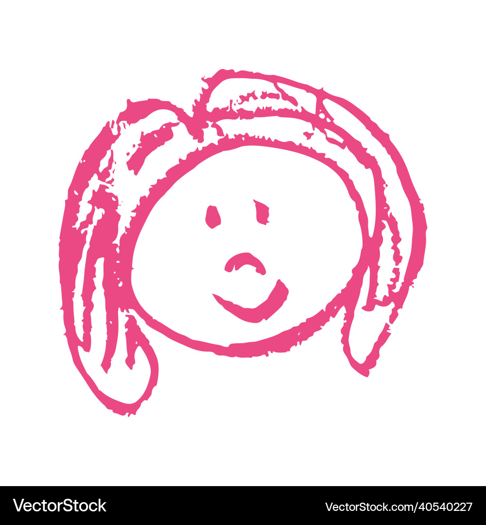 Icon in hand draw style drawing with wax crayons Vector Image