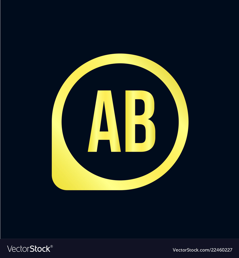 Initial letter ab logo template Royalty Free Vector Image