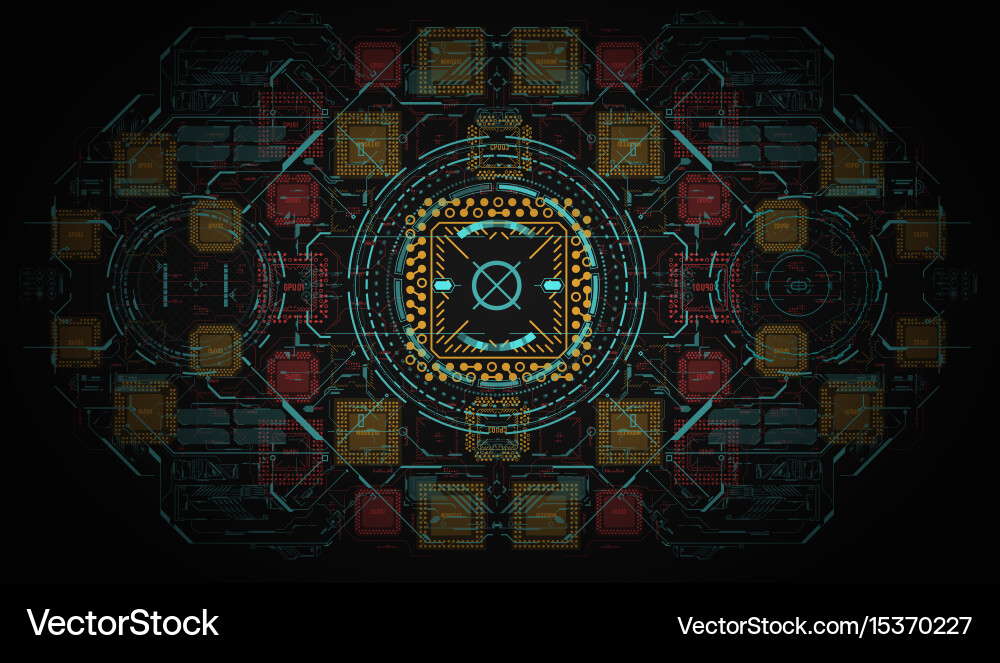 Modern background with futuristic user interface Vector Image