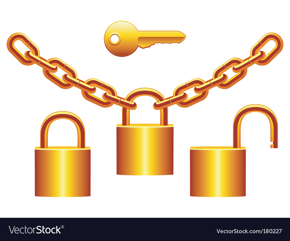 Padlocks set Royalty Free Vector Image - VectorStock