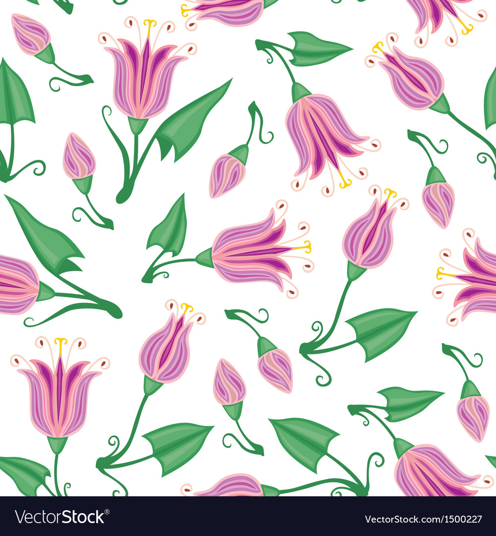 Pink flower pattern Royalty Free Vector Image - VectorStock