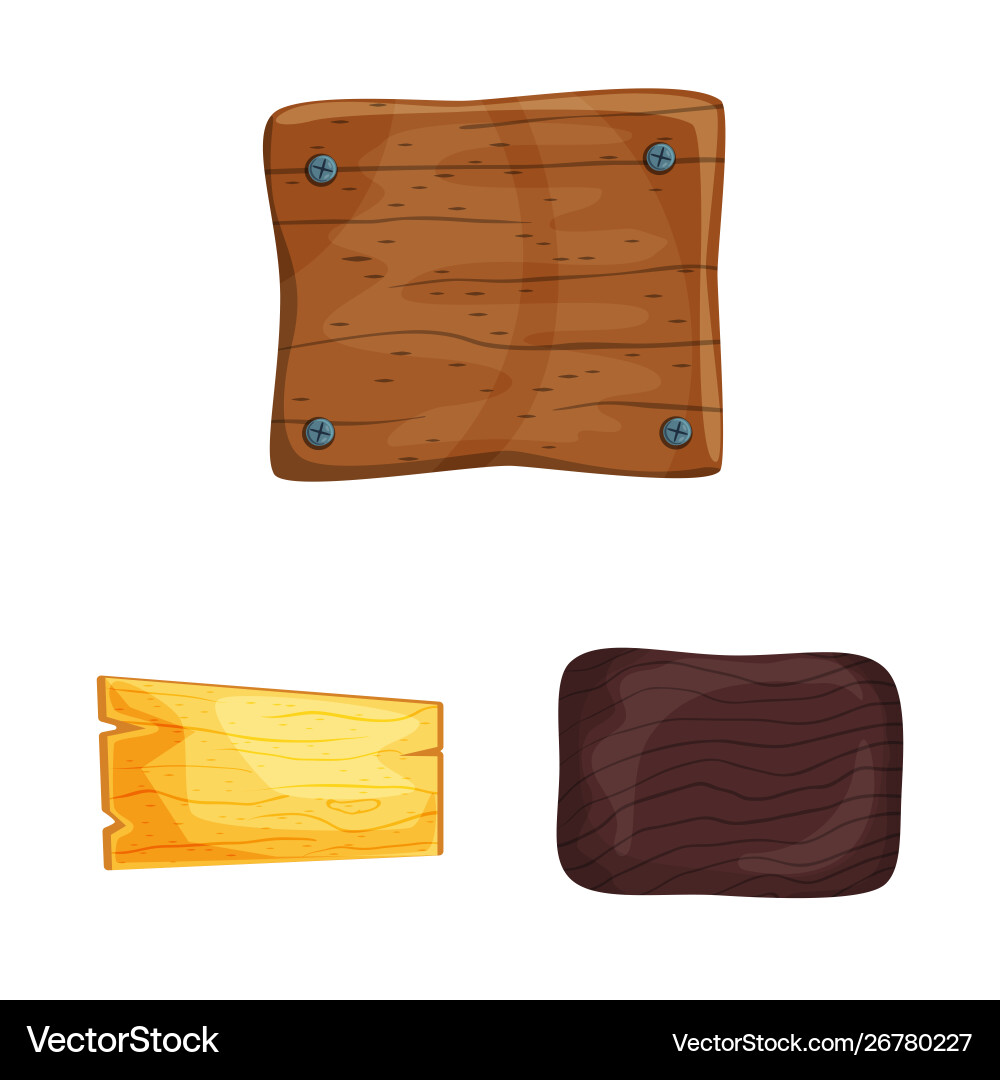 Signboard and wood logo Royalty Free Vector Image