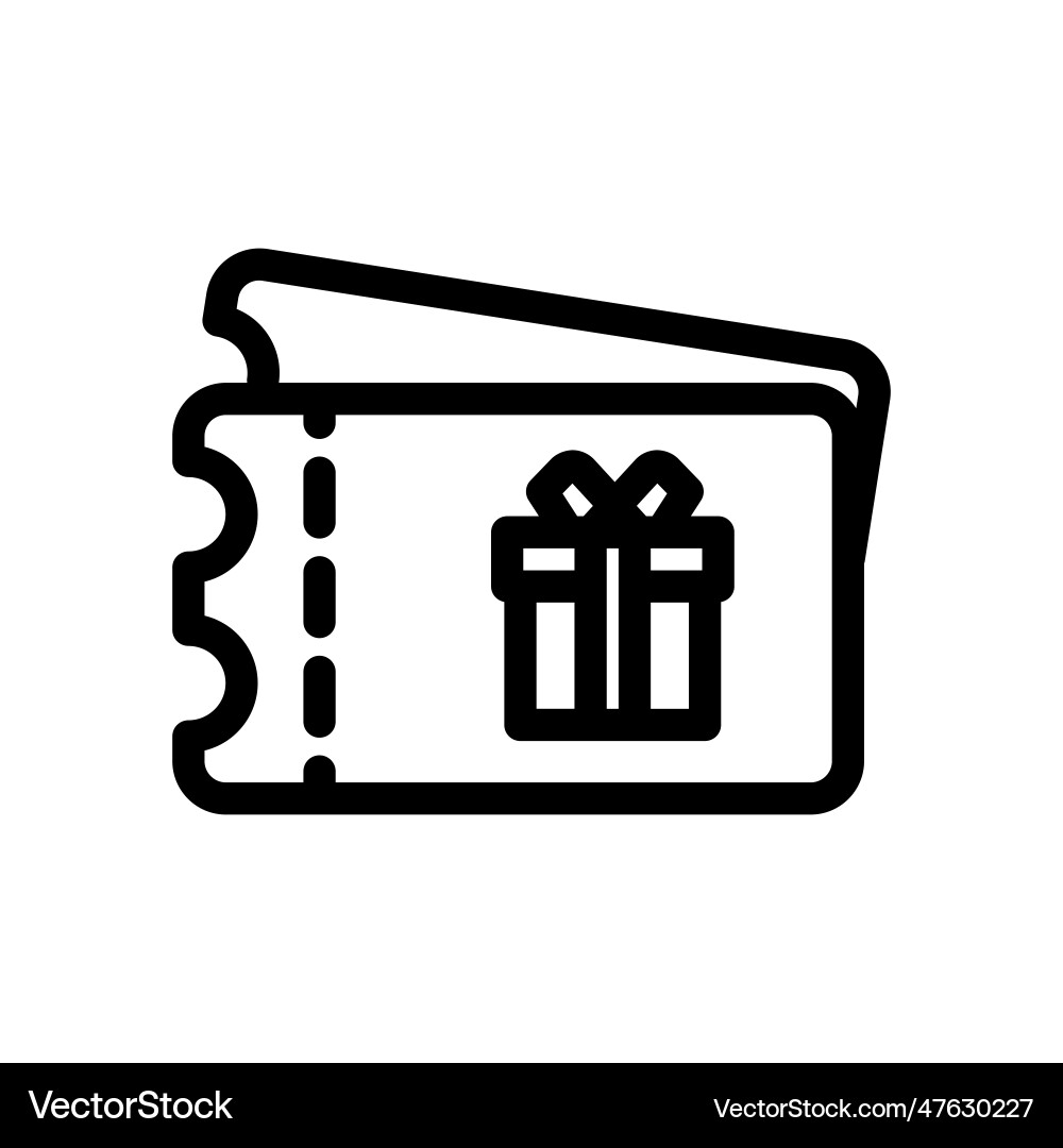 Voucher isolated sign symbol icon suitable Vector Image