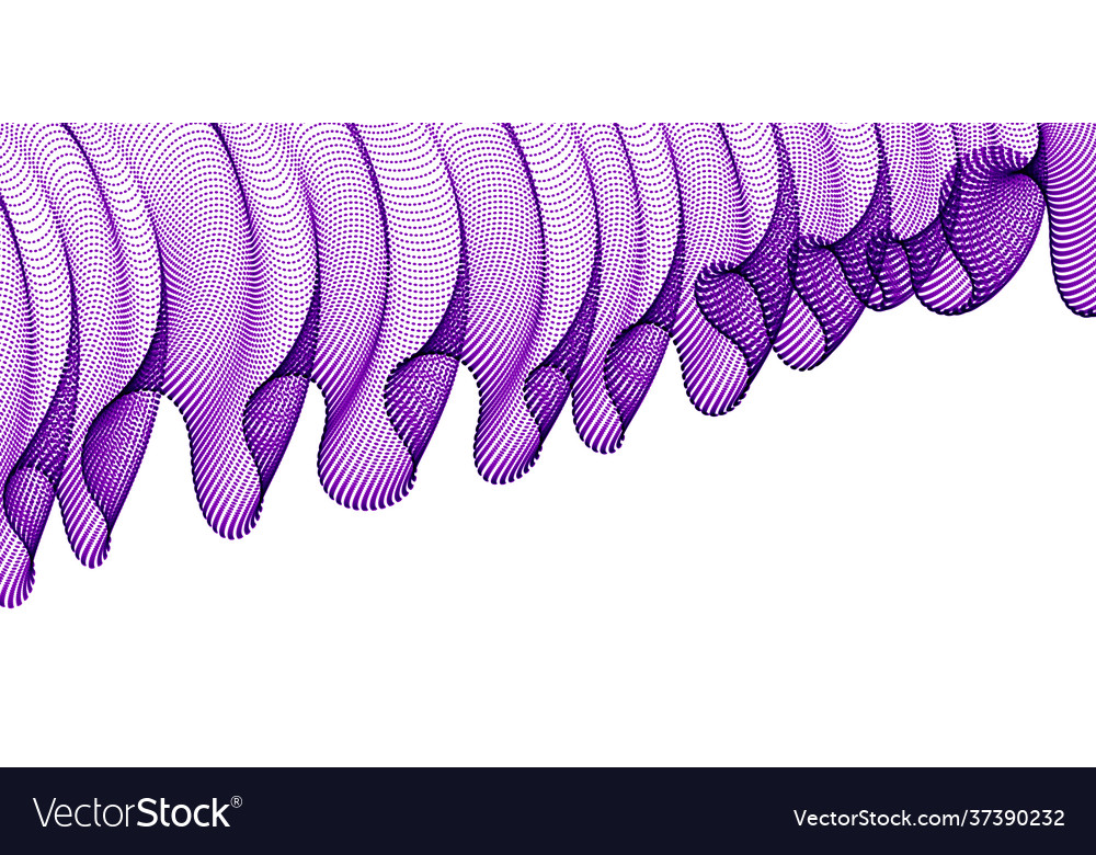 Array particles flowing dynamic wave Royalty Free Vector