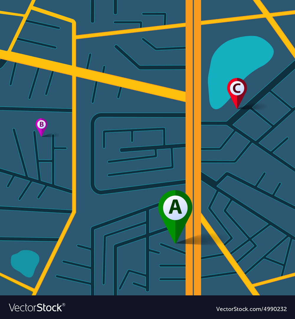 Blue map seamless pattern eps10 Royalty Free Vector Image