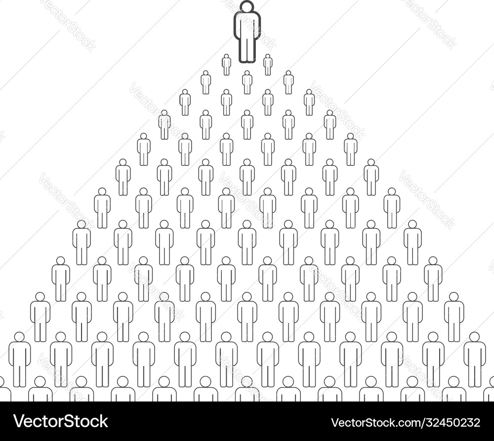 Boss team leader and people crowd made simple Vector Image