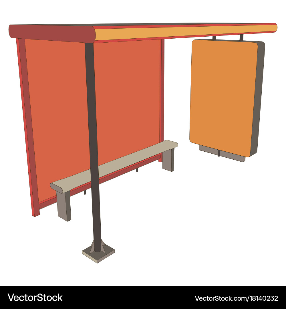 Bus stop background icon design flat street city Vector Image