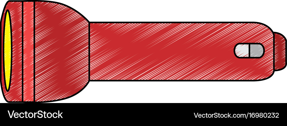 Camping flashlight isolated Royalty Free Vector Image