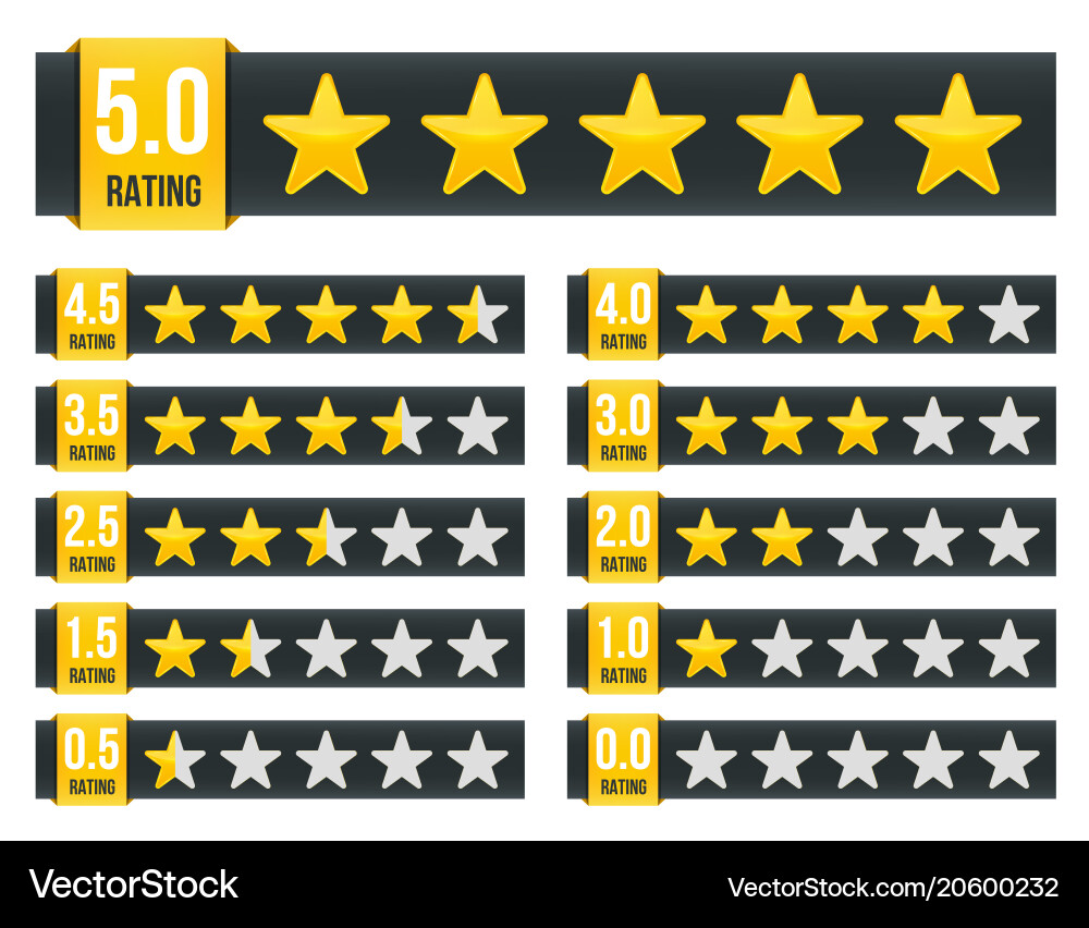 Creative of star rating vote Royalty Free Vector Image