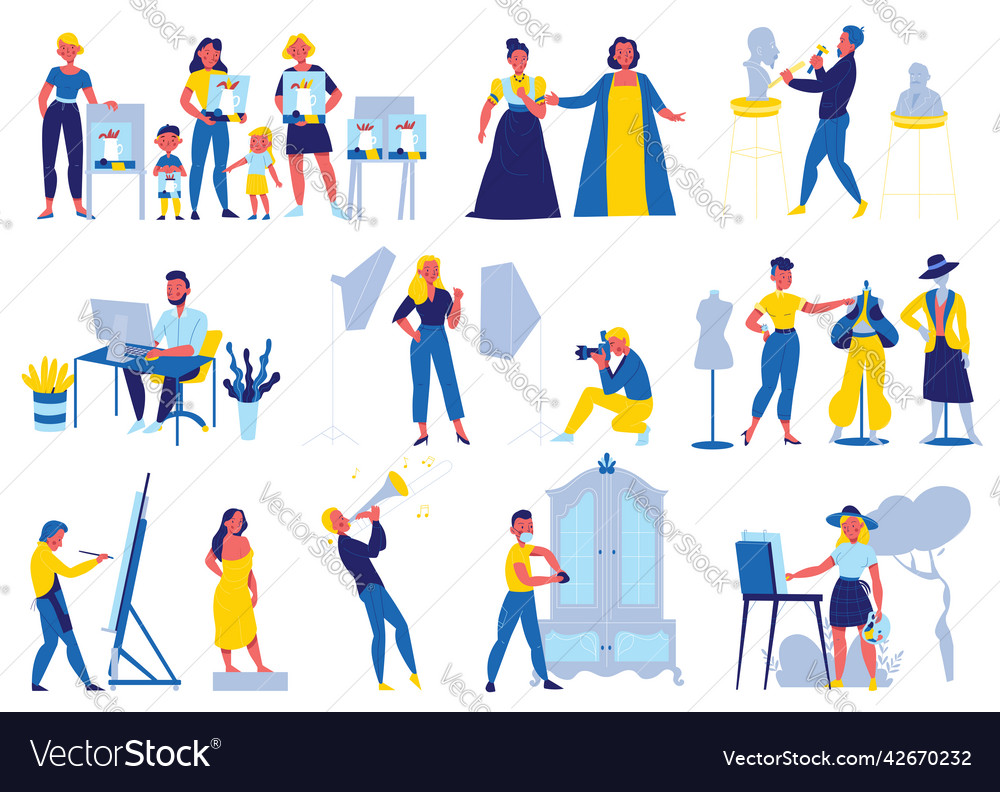 Creative professions set Royalty Free Vector Image