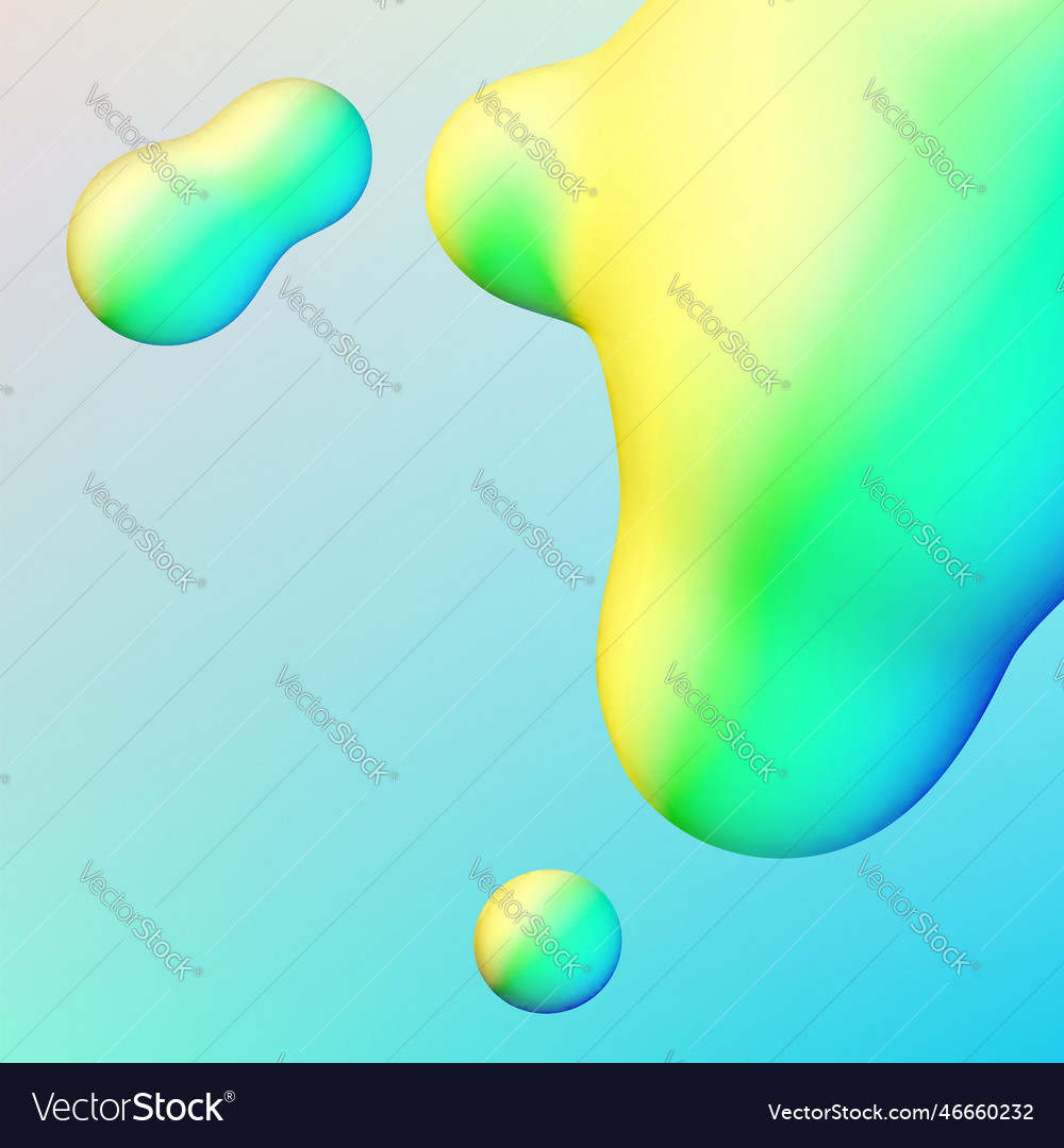 Fluid design liquid blobs with vibrant intense Vector Image