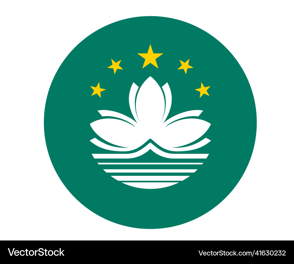 Macau flag national asia emblem icon design Vector Image